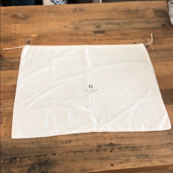 kate spade | Bags | Kate Spade Large Dustbag Sleeper White Bag Green ...